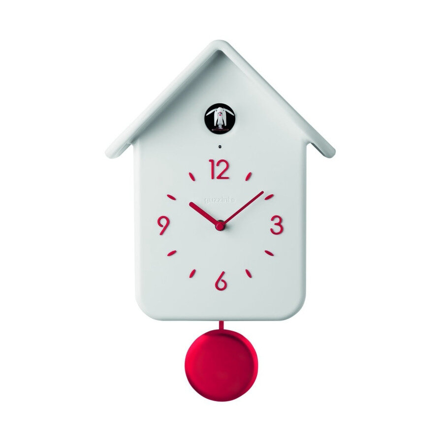 Часы с кукушкой Guzzini QQ 14x15x32,5 см, белые, пластик, премиум качество