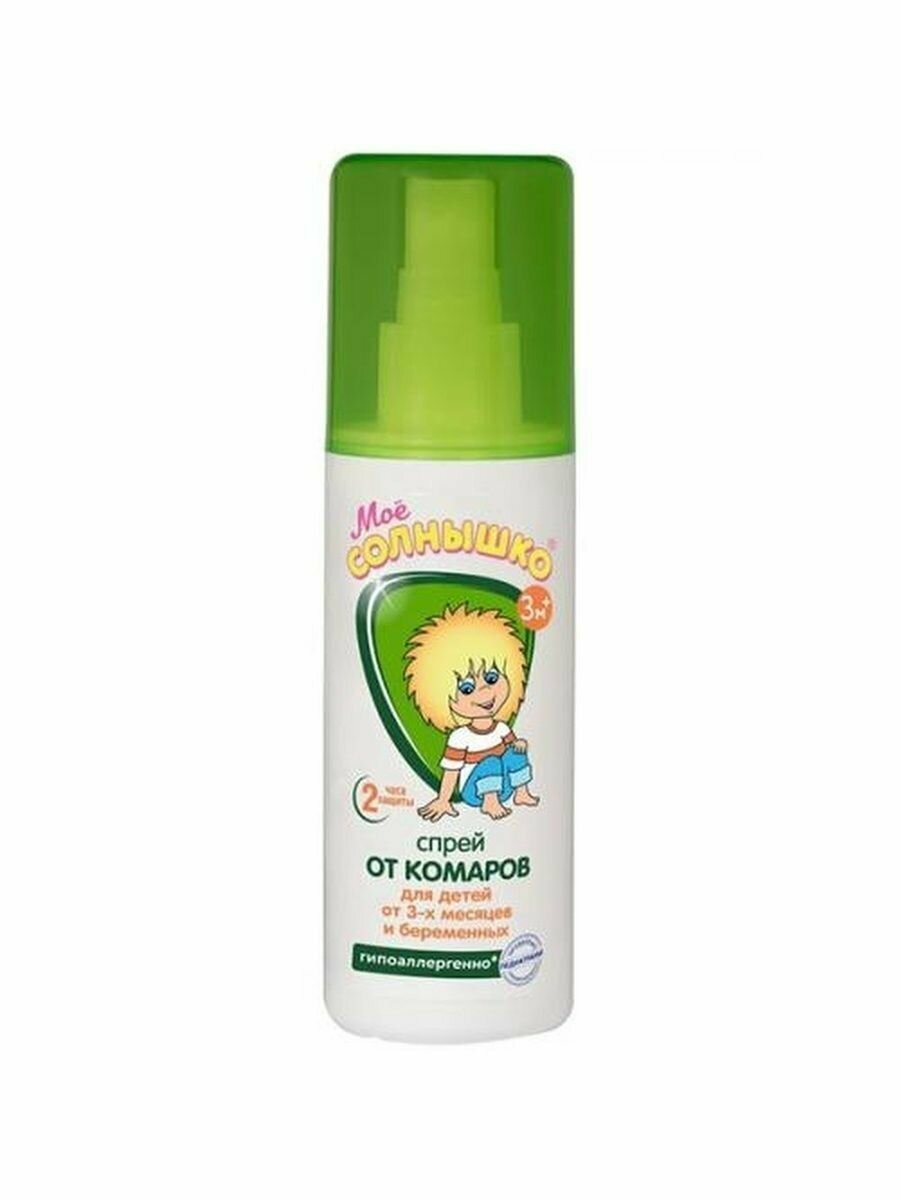 Мое солнышко Спрей от комаров детский защитный от 3х месяцев и для беременных, 100 мл