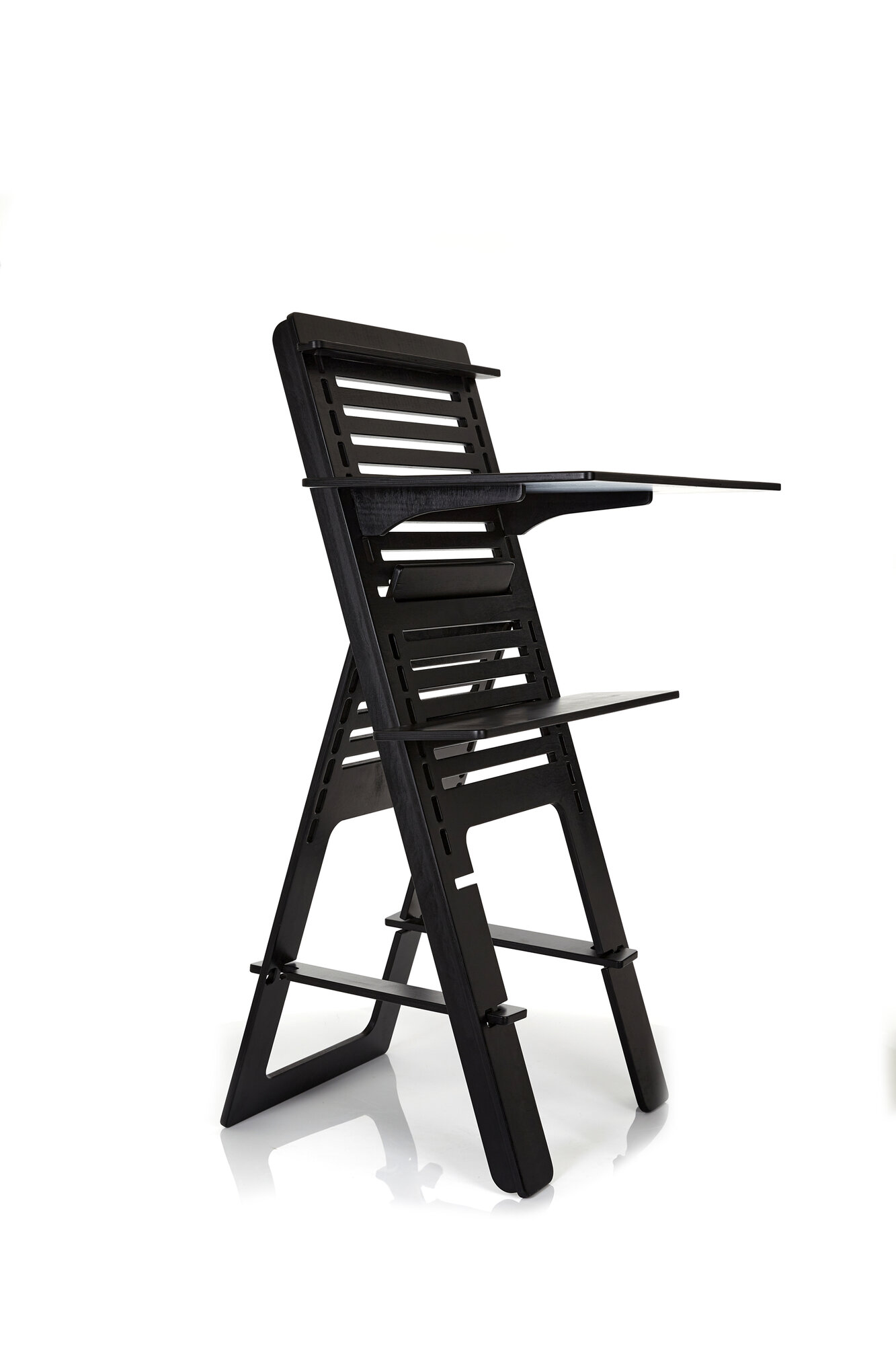 Высокий стол с регулируемой высотой FocusDesk. Стол для работы стоя и сидя. Цвет: уголь (черный). Столешница 80*50