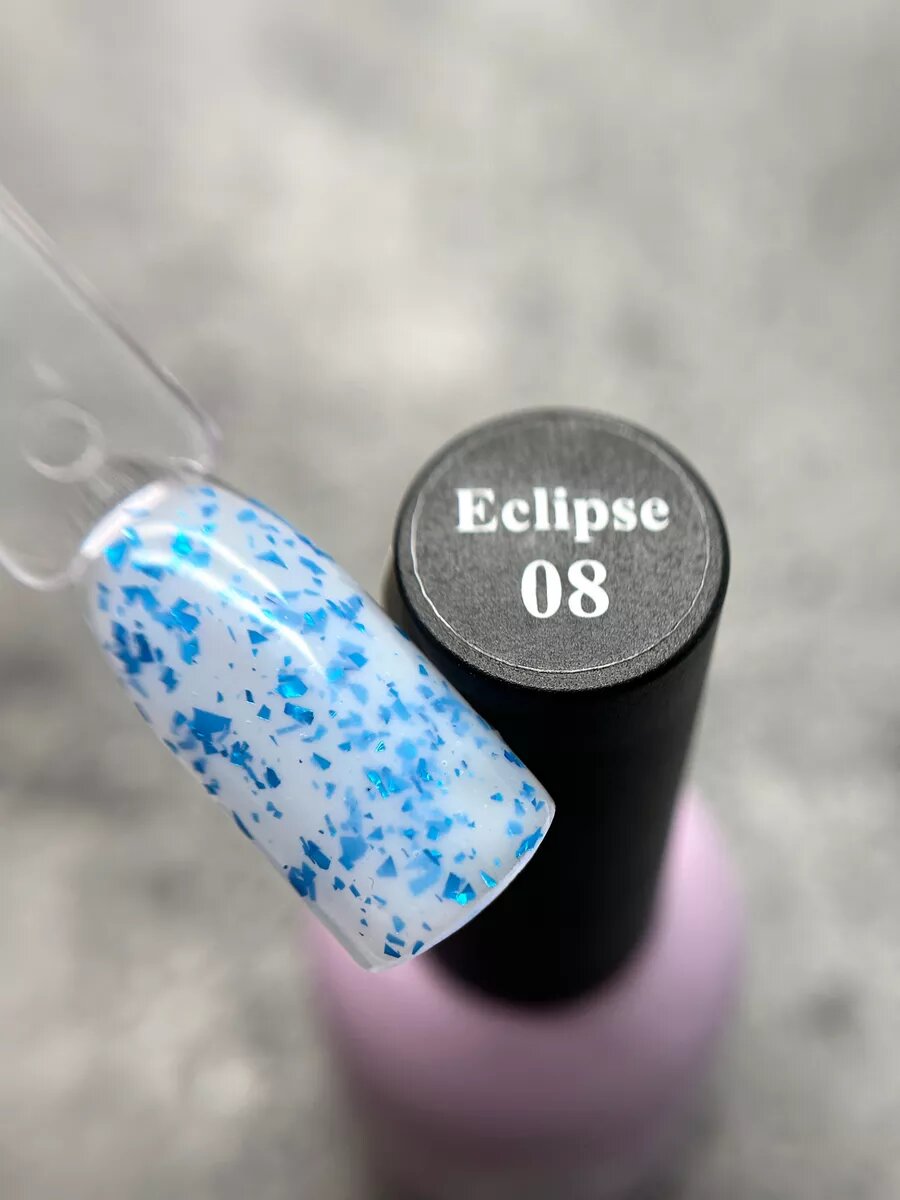 Гель-лак с хлопьями Eclipse 08, 10мл