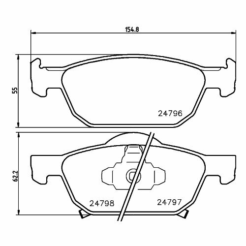 Колодки тормозные дисковые комплект Honda, MINTEX MDB2955 (1 шт.)
