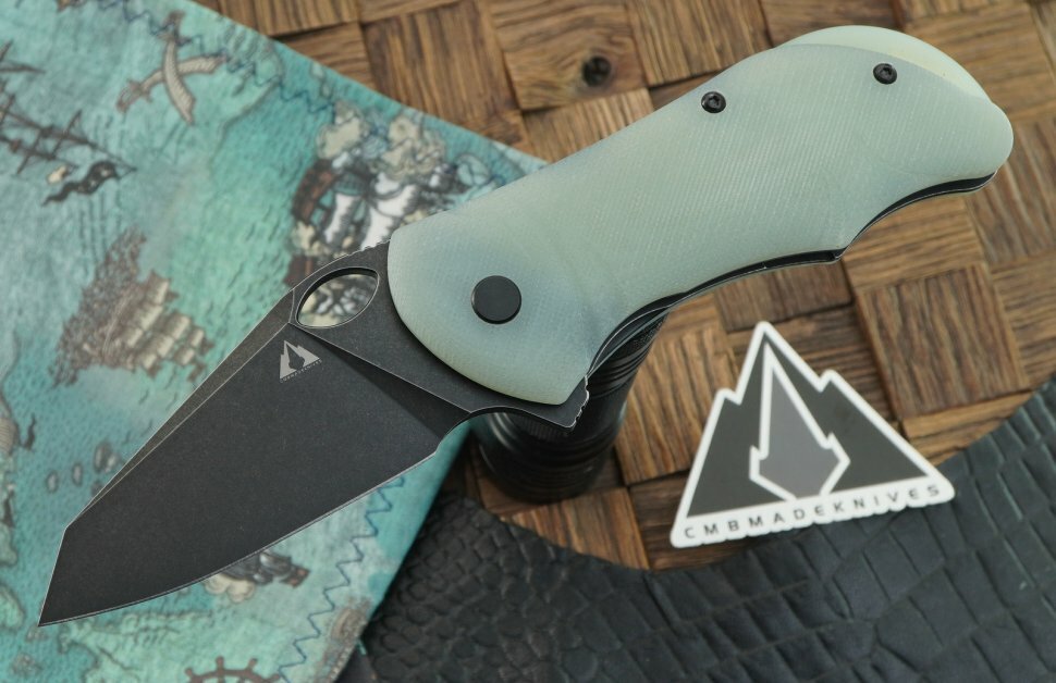 Складной нож CMB Made Knives Hippo, сталь D2, BW, рукоять G-10