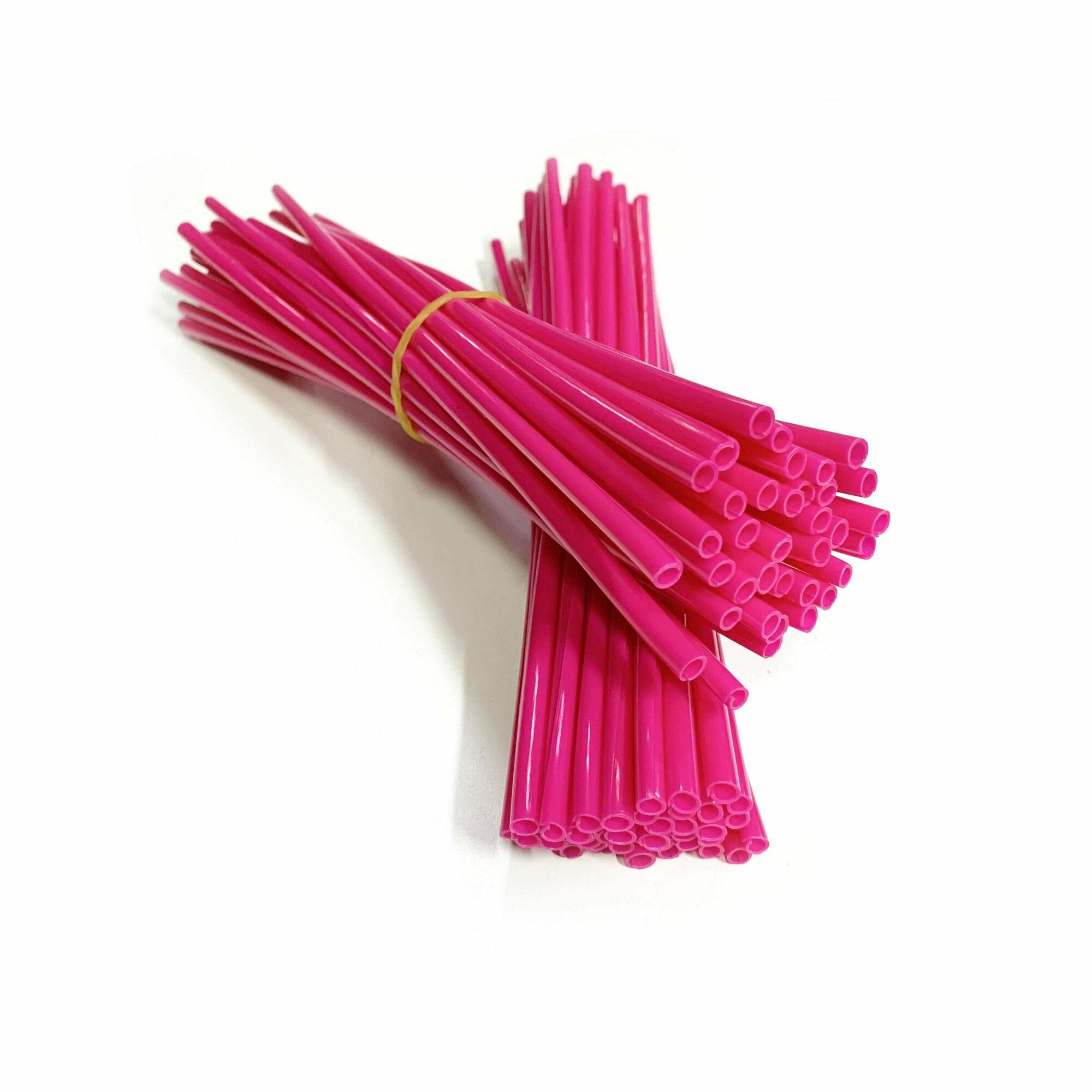 Накладки на спицы комплект на 2 колеса (розовые) L240мм-72шт