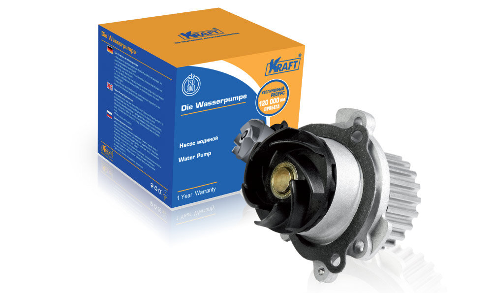 Насос водяной KRAFT KT059347, для LADA 2110, OE-код 21120-1307010-82