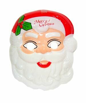 Новогодняя маска "Дед Мороз", ПВХ, на резинке, дополнительный декор, в помещении, 1 шт
