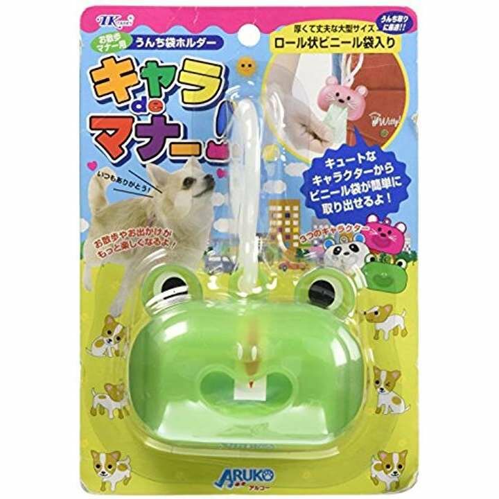 Контейнер Japan Premium Pet для одноразовых пакетов для прогулки с собаками, в виде лягушки