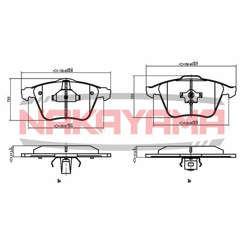 Колодки тормозные дисковые Nakayama HP8254NY