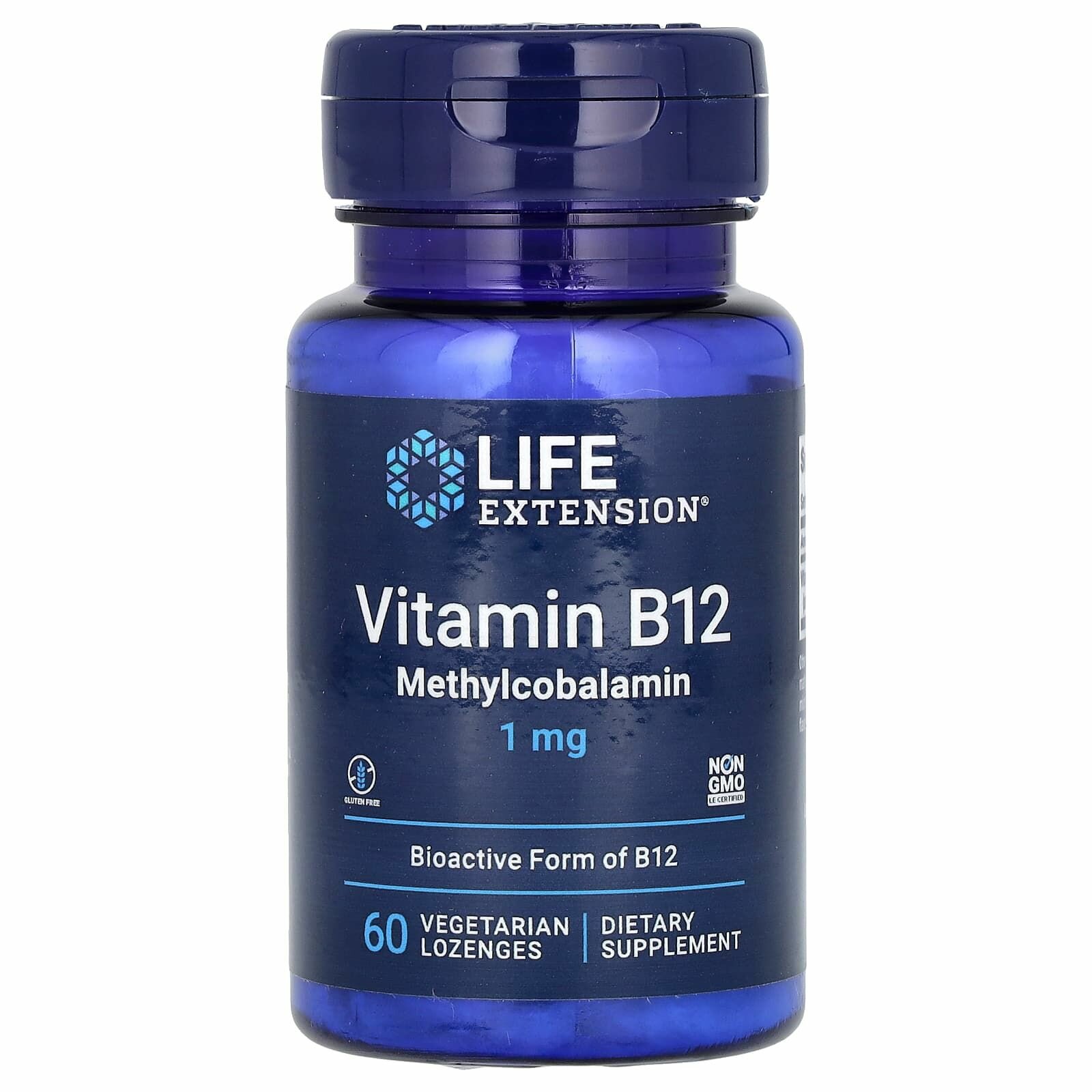 Life Extension Vitamin B12 Methylcobalamin, Витамин Б12 Метилкобаламин, 1 мг 60 пастилок