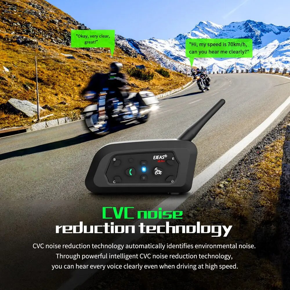 Мотогарнитура Bluetooth V6 Pro, 2Set — фото 1