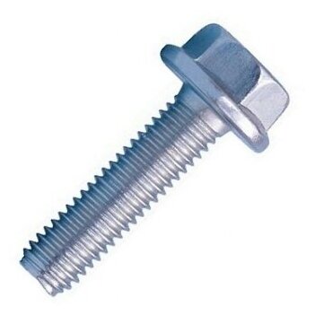 Крепком Болт с фланцем М5х10 (прессшайба) DIN 6921, нержавеющая сталь А4 (Набор 10 шт) крепеж, болт с шестигранной головкой.