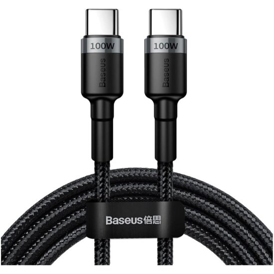 Кабель Baseus USB-C - USB-C, 100 Bт, 2 м, черный