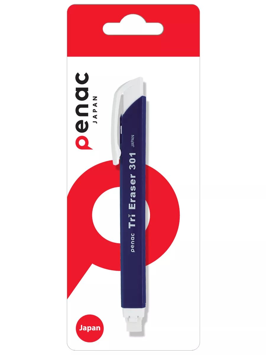 Ластик "Tri Eraser" Penac, выдвижной механизм, пластиковый корпус, долговечный