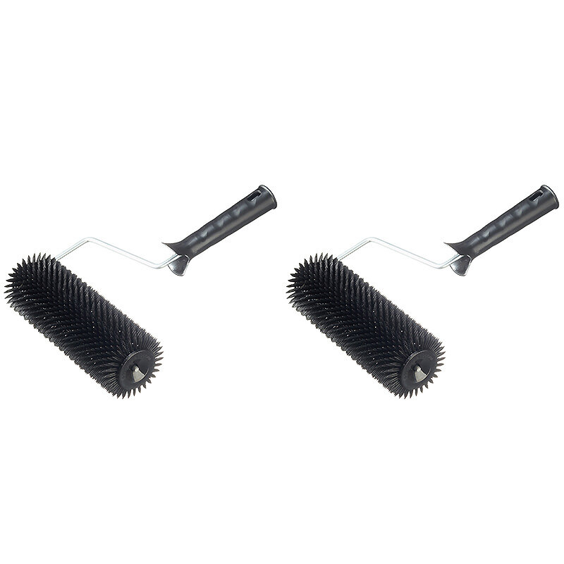 Валик игольчатый 200 мм игла 14 мм стержень 6 мм d78 мм с ручкой (2 шт.)