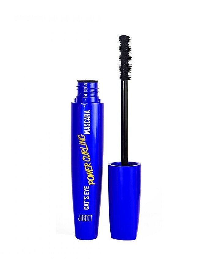 Jigott Cat's Eye - Power Curling Mascara Тушь для ресниц "подкручивающая" с мягкой кремовой текстурой 12 мл. black (черная)