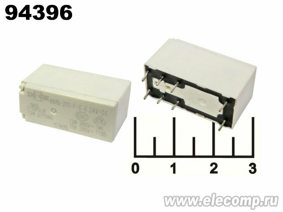Реле =24V 12A/250V 888N-2CC-F-C