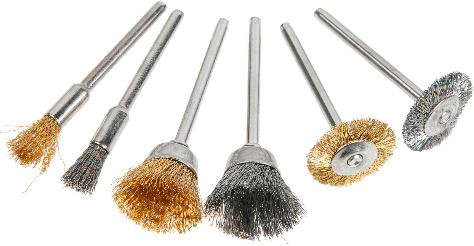 Набор щеток для гравера WORTEX, универсальный, 6 предметов, 3.2 мм