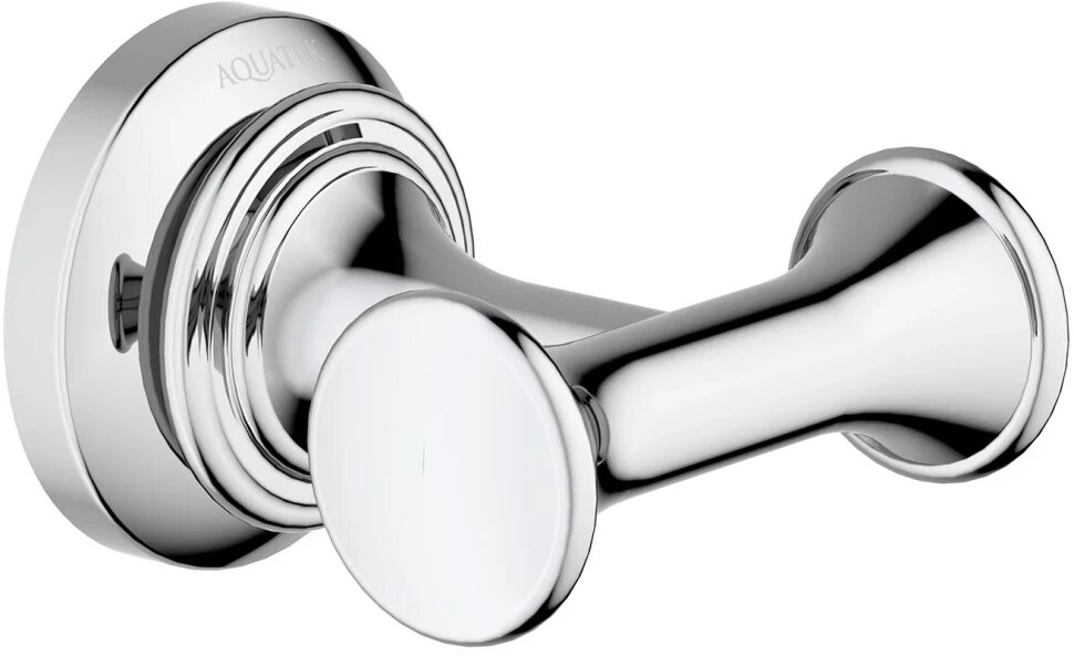 Крючок Aquatek Классик AQ4502CR двойной, для ванны, хром