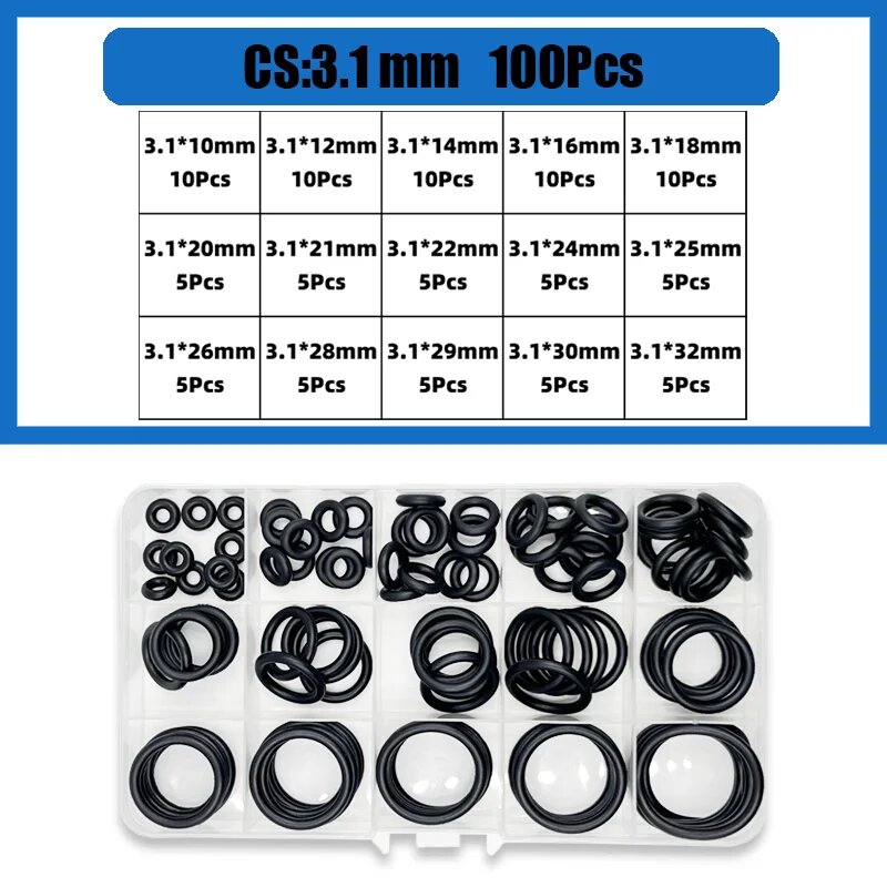 Комплект уплотнительных колец NBR Total 3200 CS 1,0-3,1 мм 3.1mm (1set)