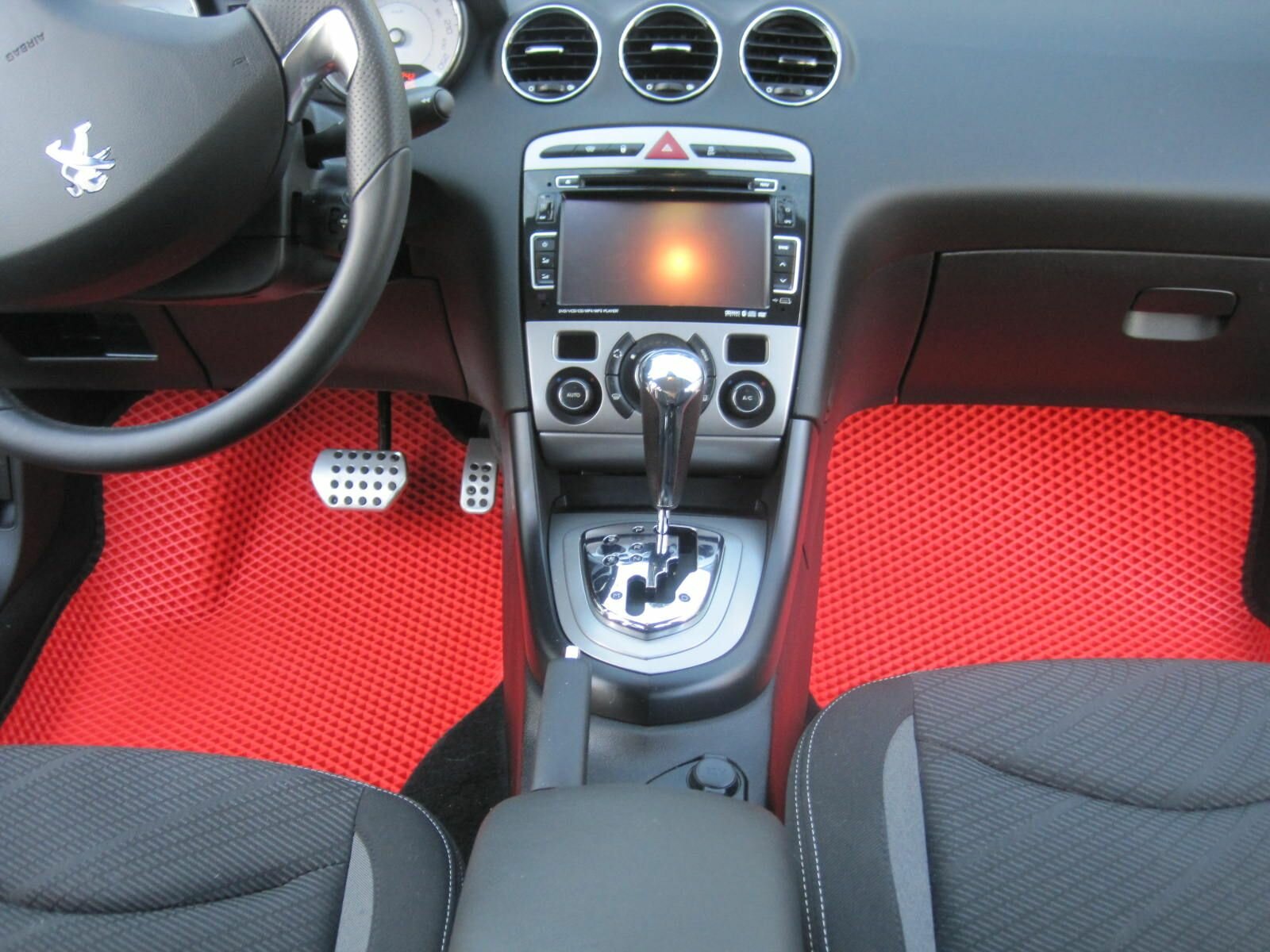 Ковры в салон 3D EVA для Citroen C4 седан (2010-2020) Цвет Черный/Черный
