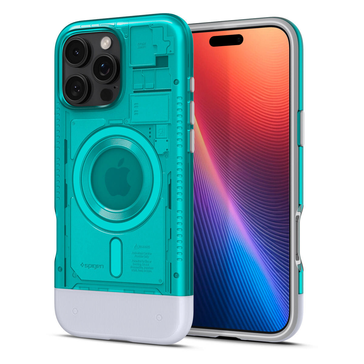 Чехол Spigen на iPhone 16 Pro Max (ACS08019) Classic C1 MagSafe / Спиген Чехол для Айфон 16 Про Макс Голубой