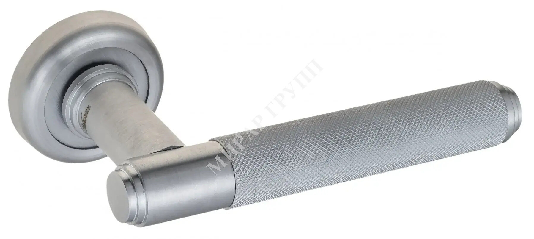 Дверная ручка на розетке Venezia "EXA ZIG" D1 матовый хром