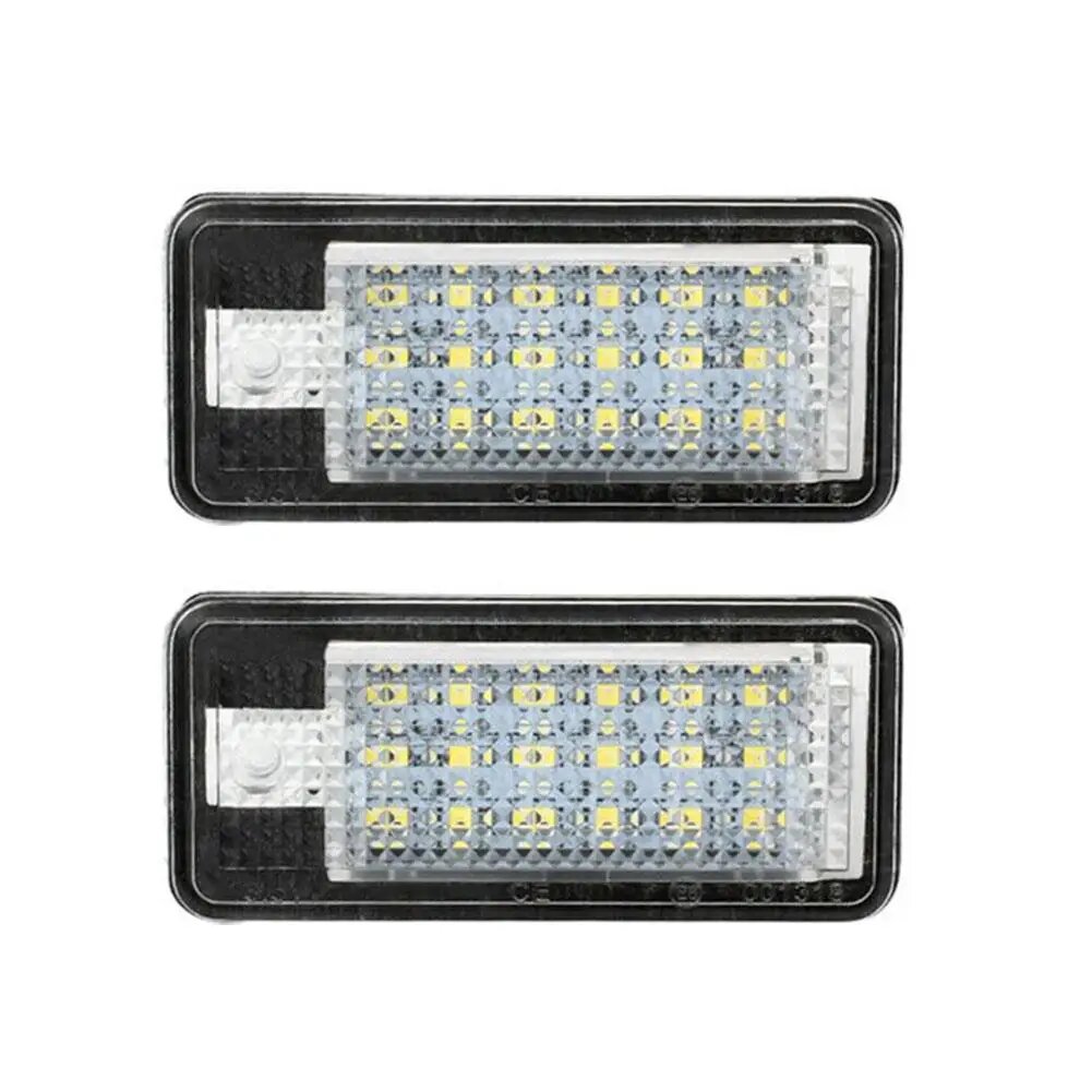 2 шт. для Audi светодиодное Освещение номерного знака A3 A4 S4 RS4 B6 B7 A6 RS6 S6 C6 S5 Q7 A8 S8 Avant безошибочная подсветка номерного знака
