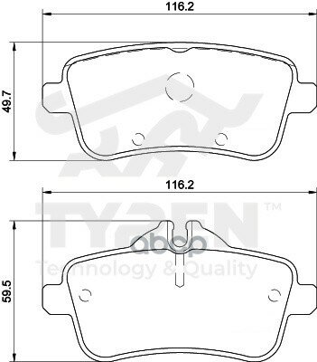 Колодки тормозные дисковые Mercedes M, GLE-class (W166) 11>, GL, GLS-class (X166) 15> TYREN арт. TYR1215721
