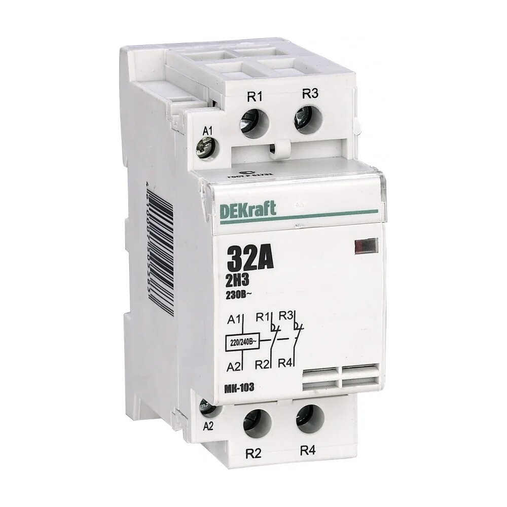 Модульный контактор Dekraft МК103-032A-230B-11