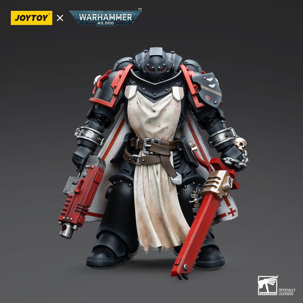 Подвижная фигурка JOYTOY Warhammer 40K Black Templars Primaris Sword Brethren Harmund -jua