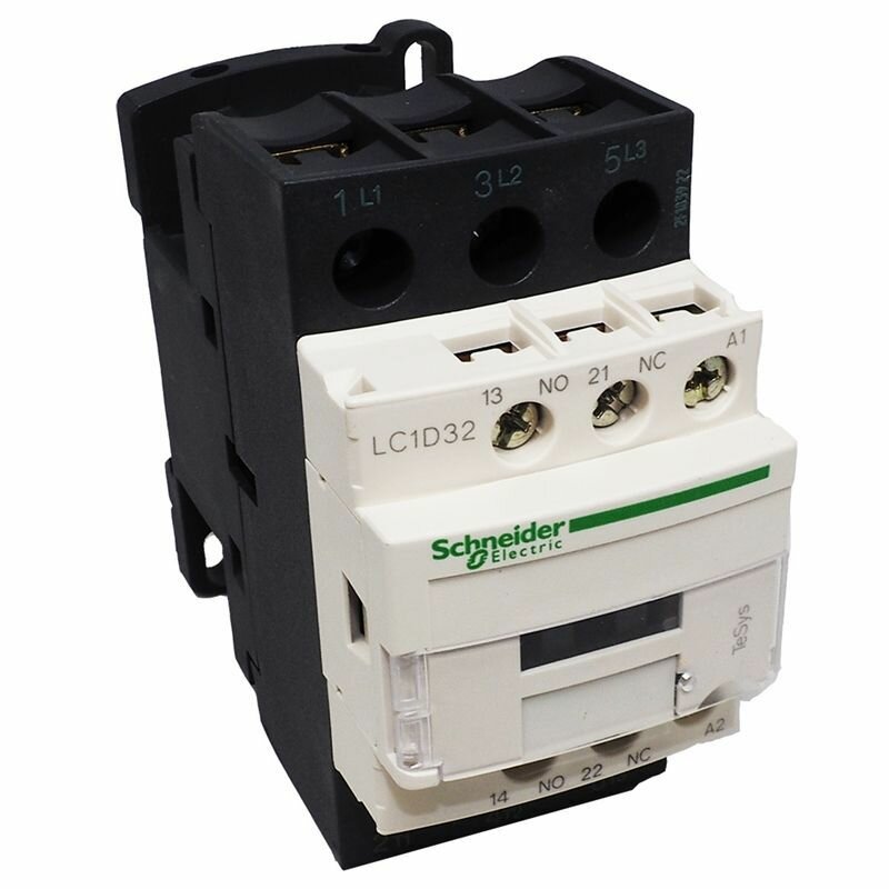 LC1D32V7 Schneider Electric. Контактор 3п, 32A AC-3, Uкат. 400V 50/60 ГЦ AC, доп. контакты: 1но+1нз.