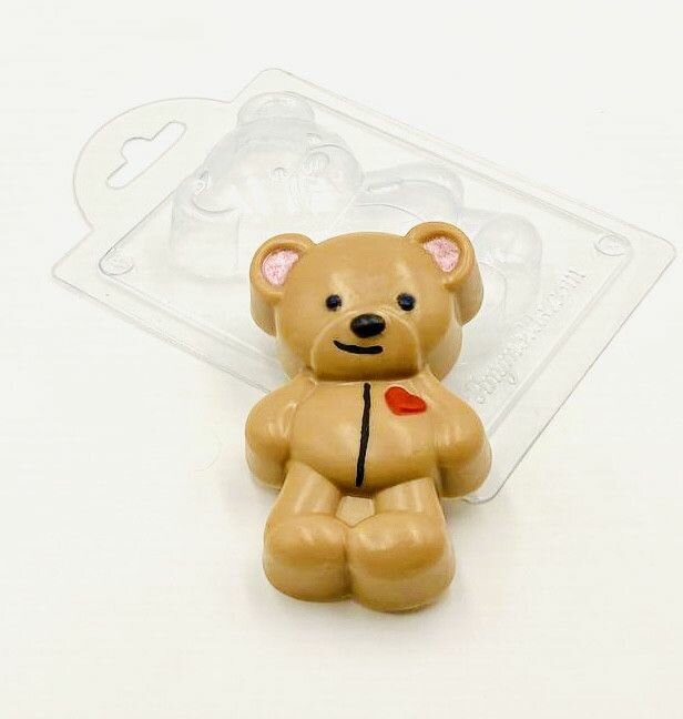 Мишка - формочка пластиковая для изготовления мыла, шоколада и гипсовых отливок