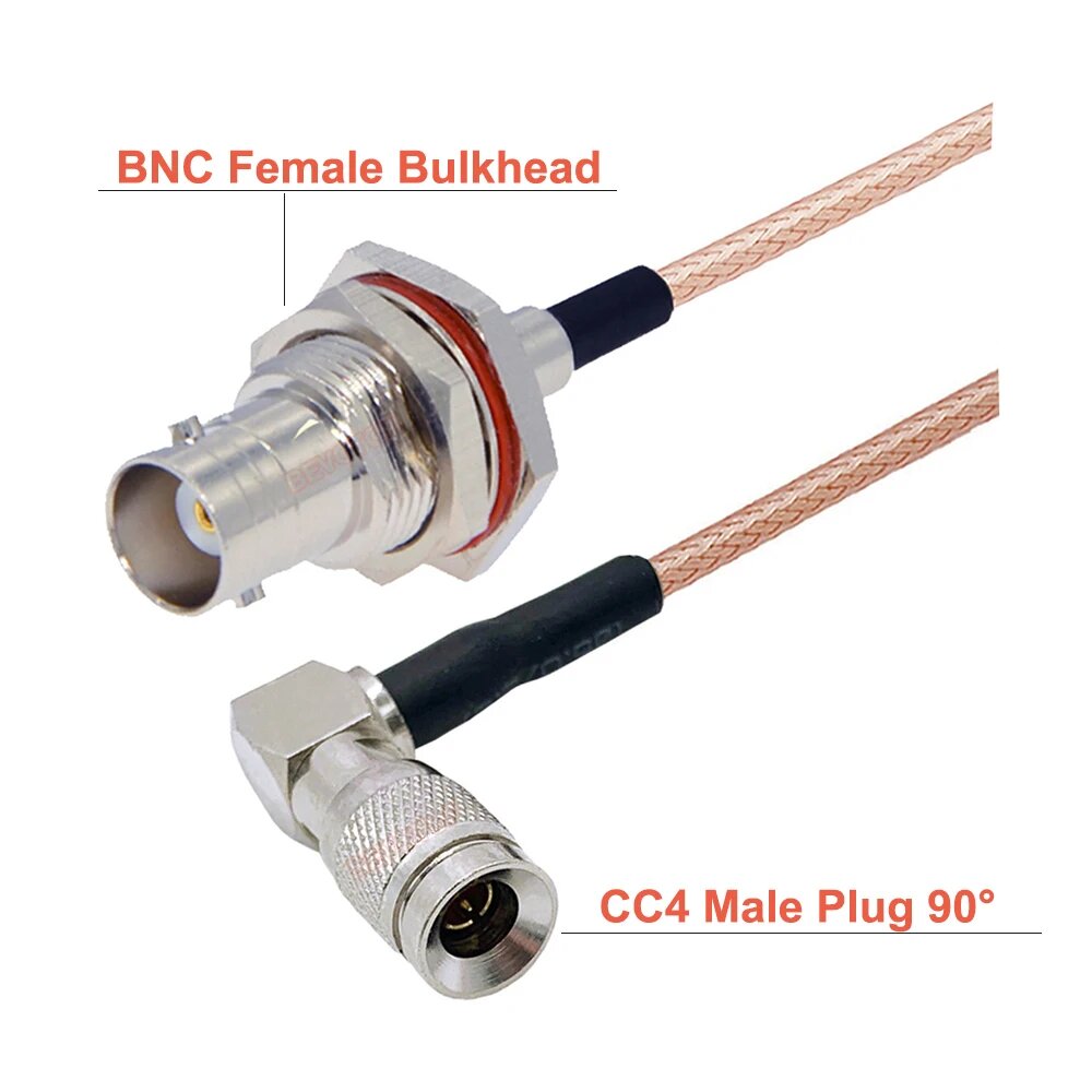 HD SDI кабель BEVOTOP BT1475-RG179 BNC Female to Mini BNC DIN 1.0/2.3 CC4 75 Ом