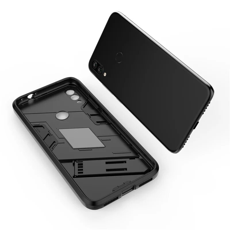 Оранжевый бронированный чехол для Redmi Note 7 — фото 1
