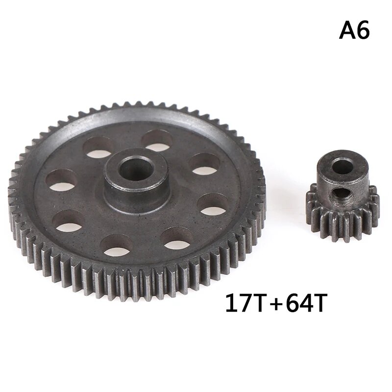 Металлические шестерни 17T+64T для RC 1/10 KittenBaby, A6