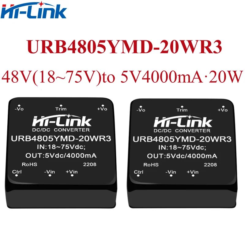 Hi-Link Импульсный блок питания 20Вт 48В-5В URB4812YMD-20WR3