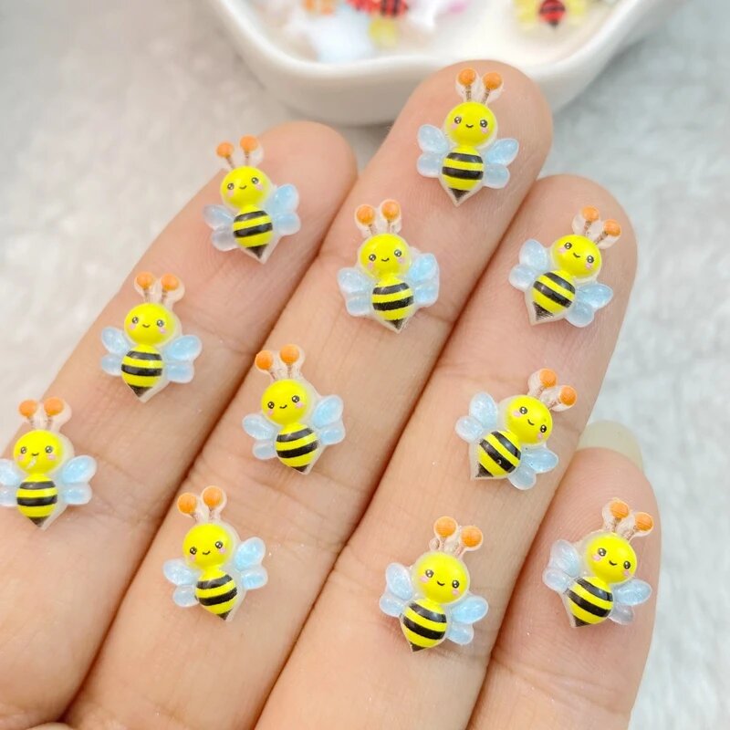 Мини пчелки для ногтей, 50шт, желтые, Color: A