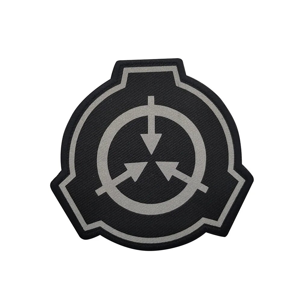 SCP вышитый светоотражающий патч Черный, 31Reflective7.5cm