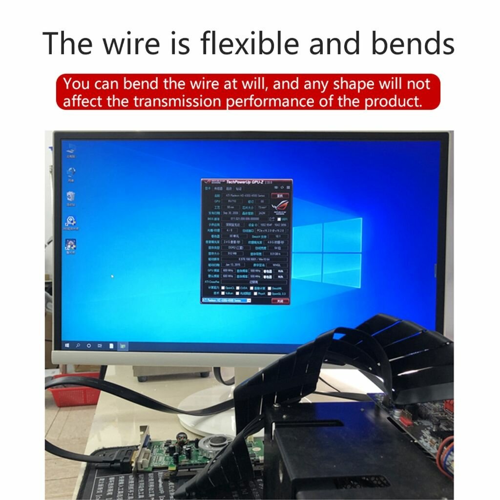 Полноскоростной удлинитель видеокарты MyPads PCI-E X16 Riser Cable