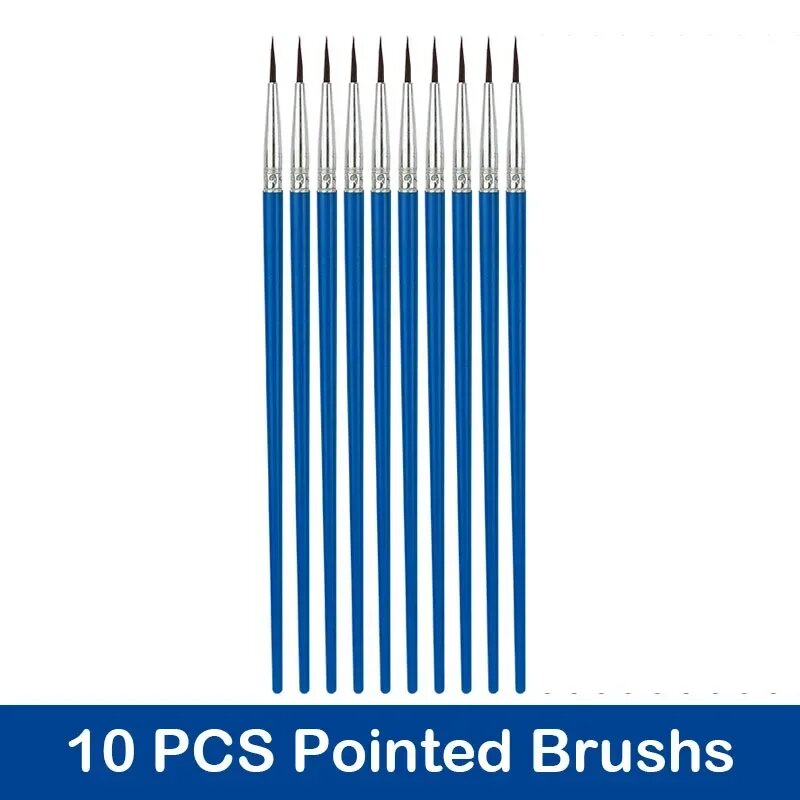 Набор кистей для рисования из нейлона 10 PCS Pointed Brush