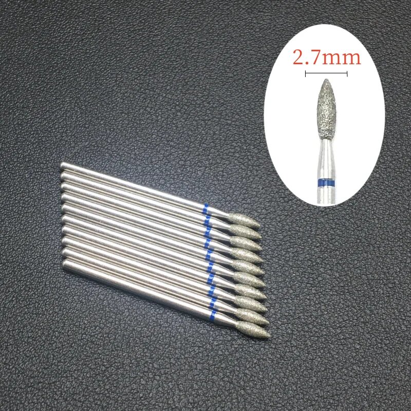 10-częściowy набор фрез для ногтей, алмазная электрическая дрель для улучшения ногтей, дрель для ногтей, дрель для чистки углов, аксессуары для заусенцев, инструмент