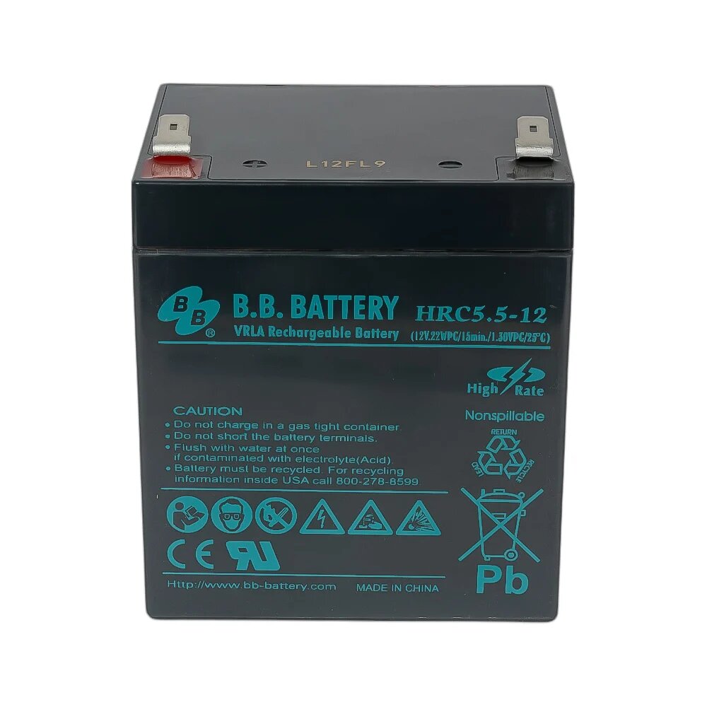 Аккумуляторная батарея 12 В, 5 Ач BB Battery HRC 5.5-12, источников бесперебойного питания