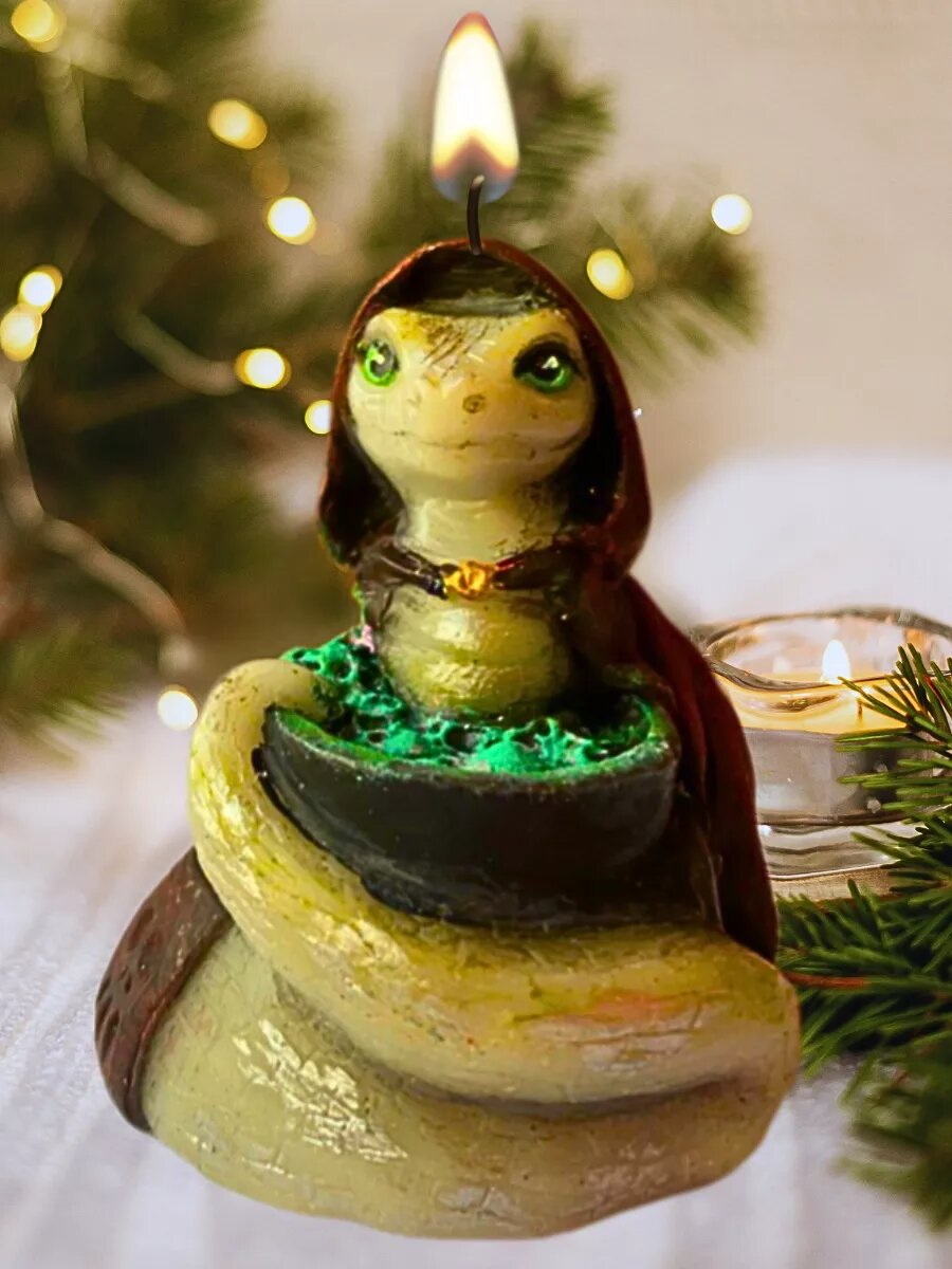 Молд змея для эпоксидной смолы и свечей новогодний