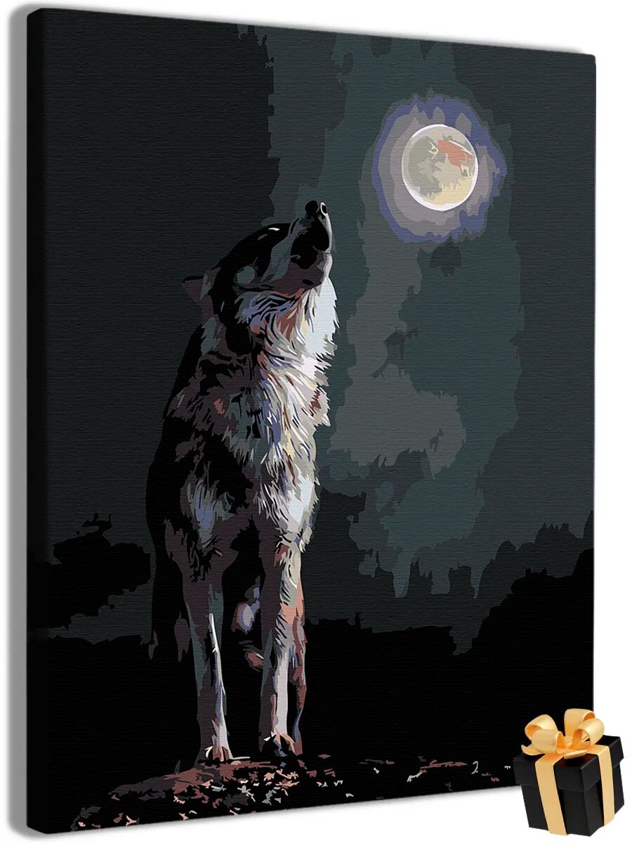 Картины по номерам Волк