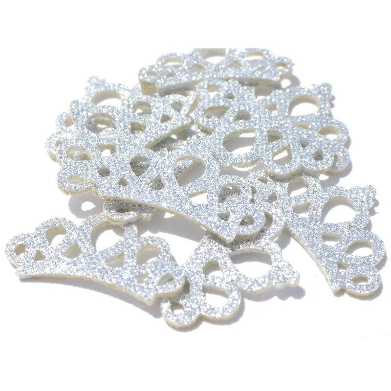 20 шт, блестящие тканевые нашивки с короной, Diy Super Paradise Белый, Silver