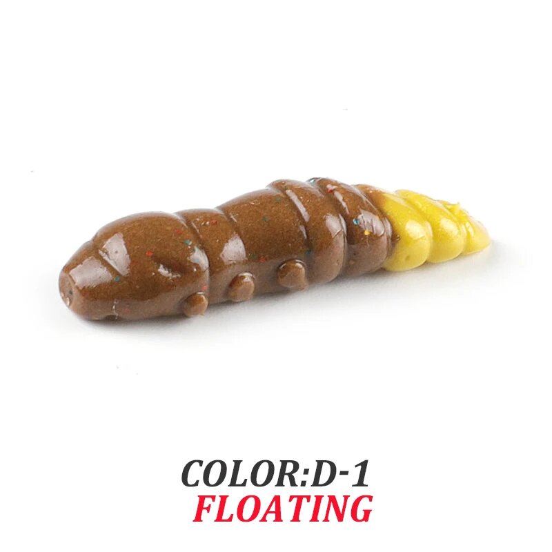 Мягкая приманка Pupa Larva 38 мм, Цвет: D-1, Floating