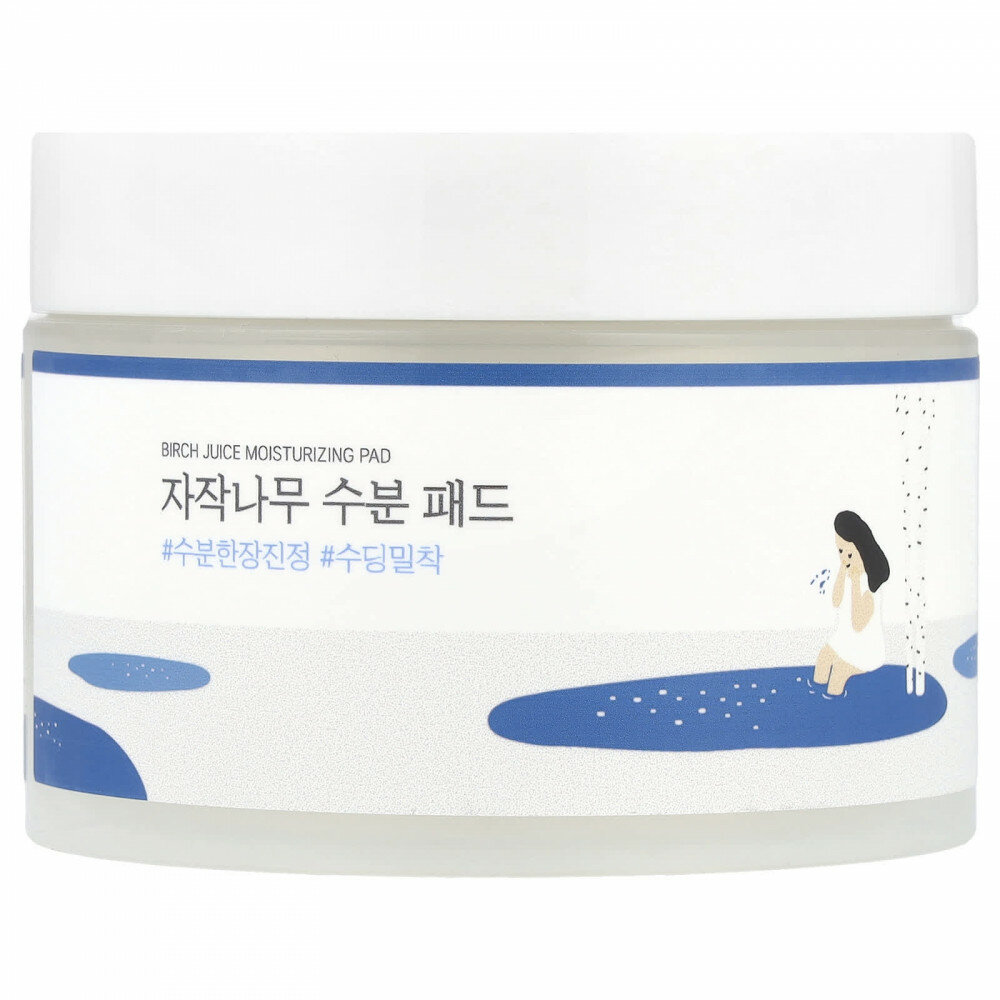 Round Lab, увлажняющий диск с березовым соком, 80 шт, 150 г (5,29 унции)