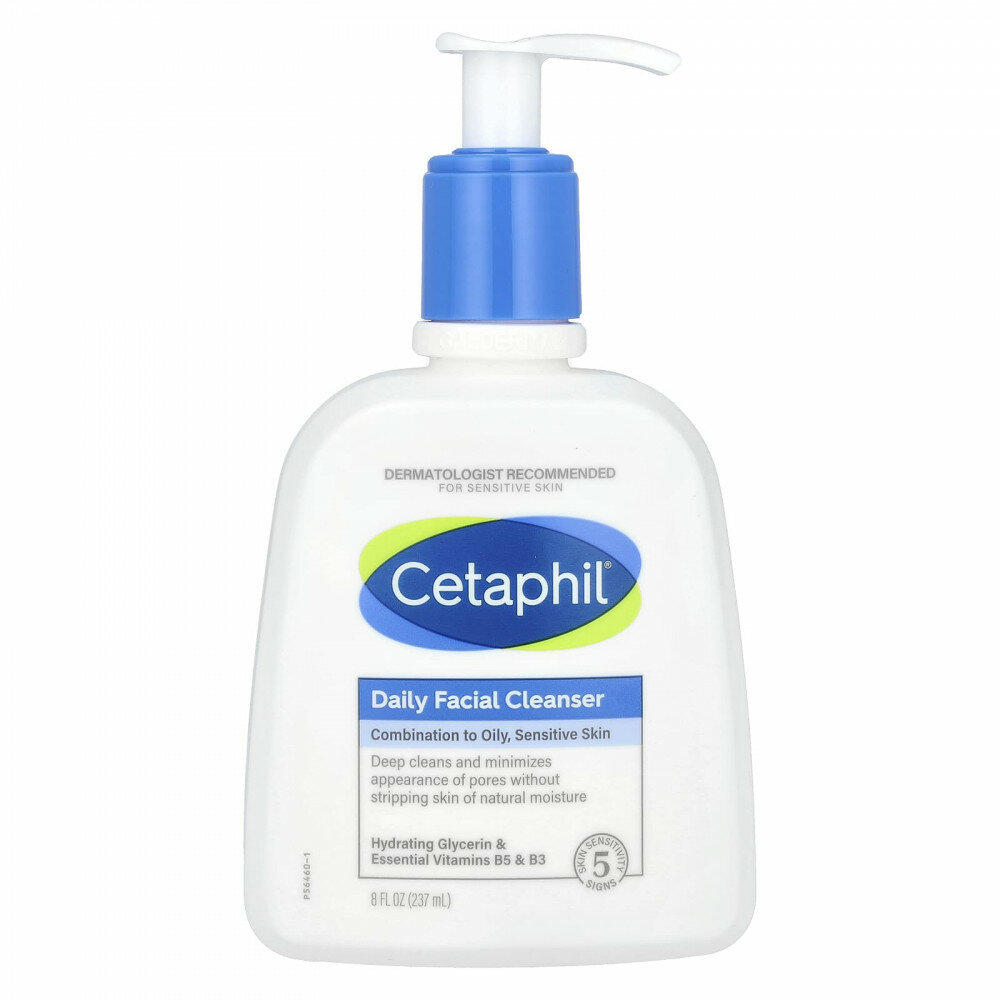 Cetaphil, ежедневное очищающее средство для лица, для нормальной и жирной кожи, 237 мл (8 жидк. унций)