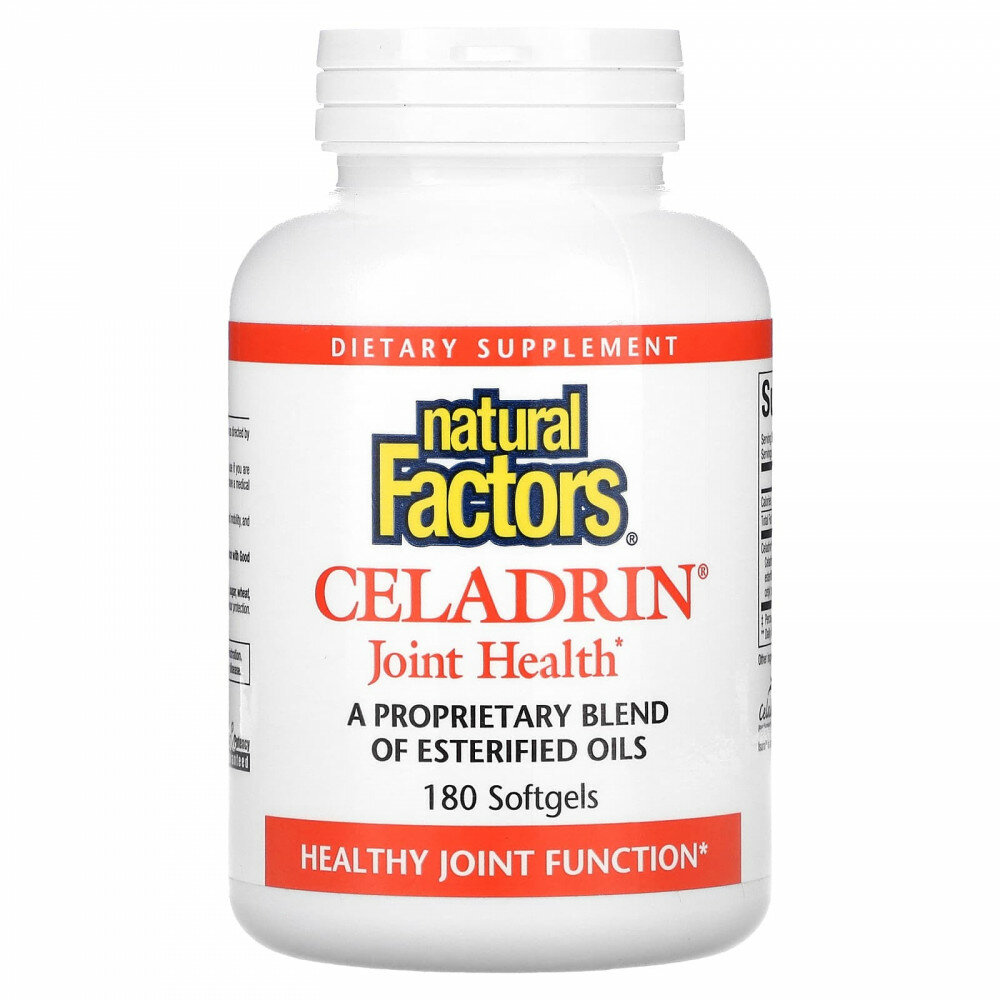 Natural Factors, Celadrin®, средство для здоровья суставов, 180 капсул