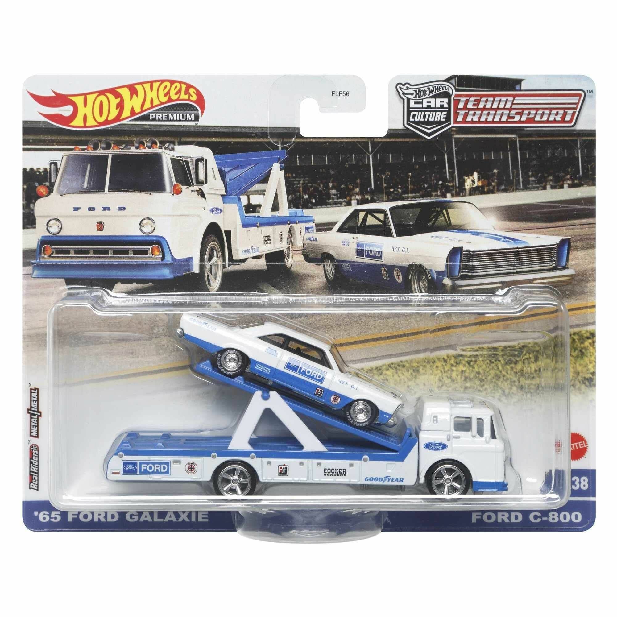 Машинка Hot Wheels Team Transport FLF56:65 Ford Galaxie & Ford C-800
