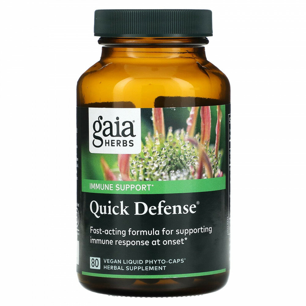 Gaia Herbs, Quick Defense®, 80 жидких капсул Phyto-Caps®